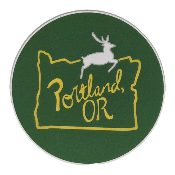 Stag Sticker - Hello From Portland