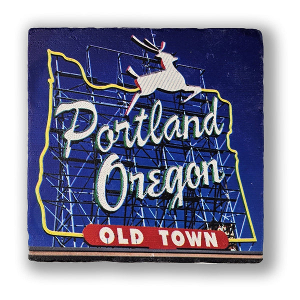 White Stag Coaster - Hello From Portland