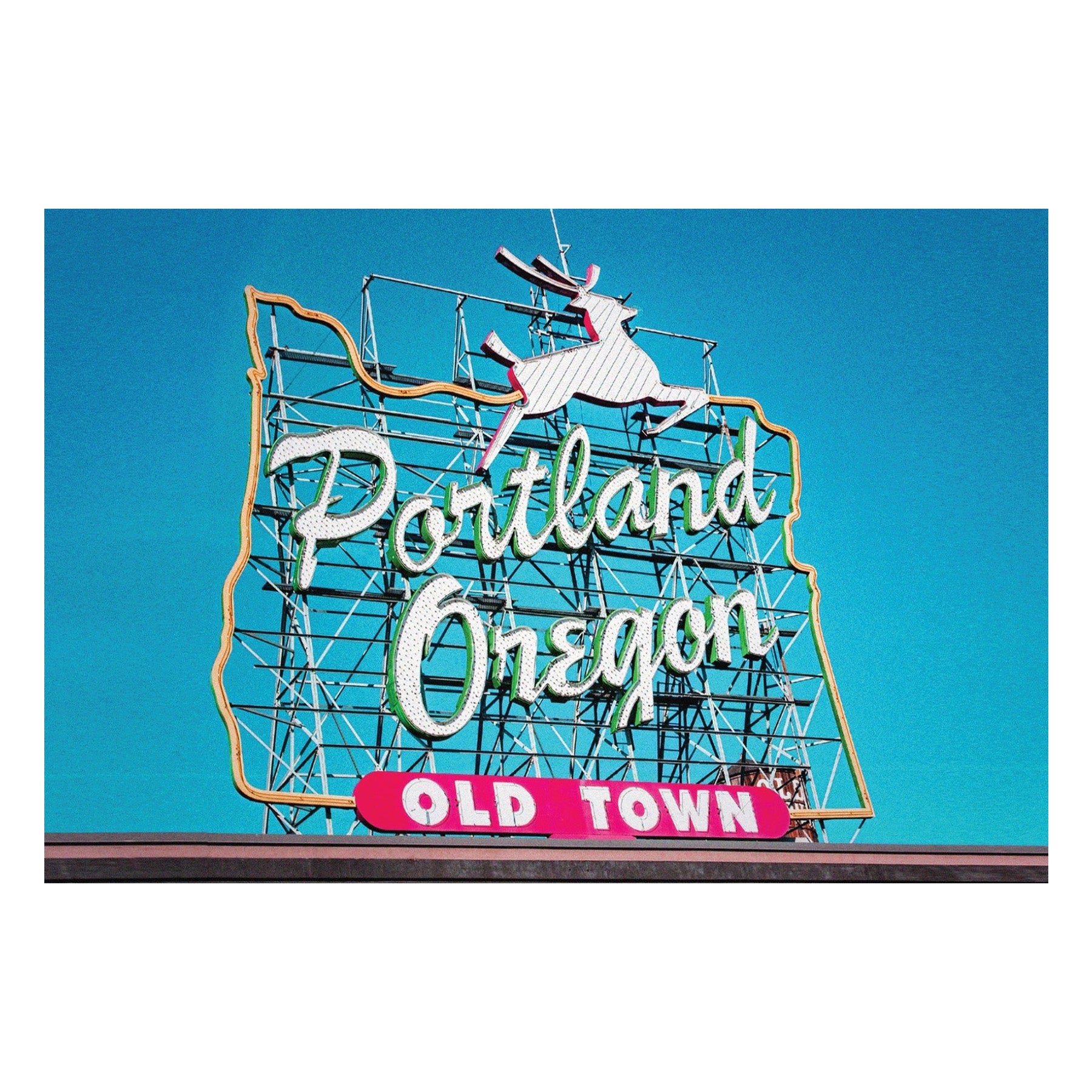 Stag Sign Old School Postcard | Portland Oregon Souvenirs & Gifts ...